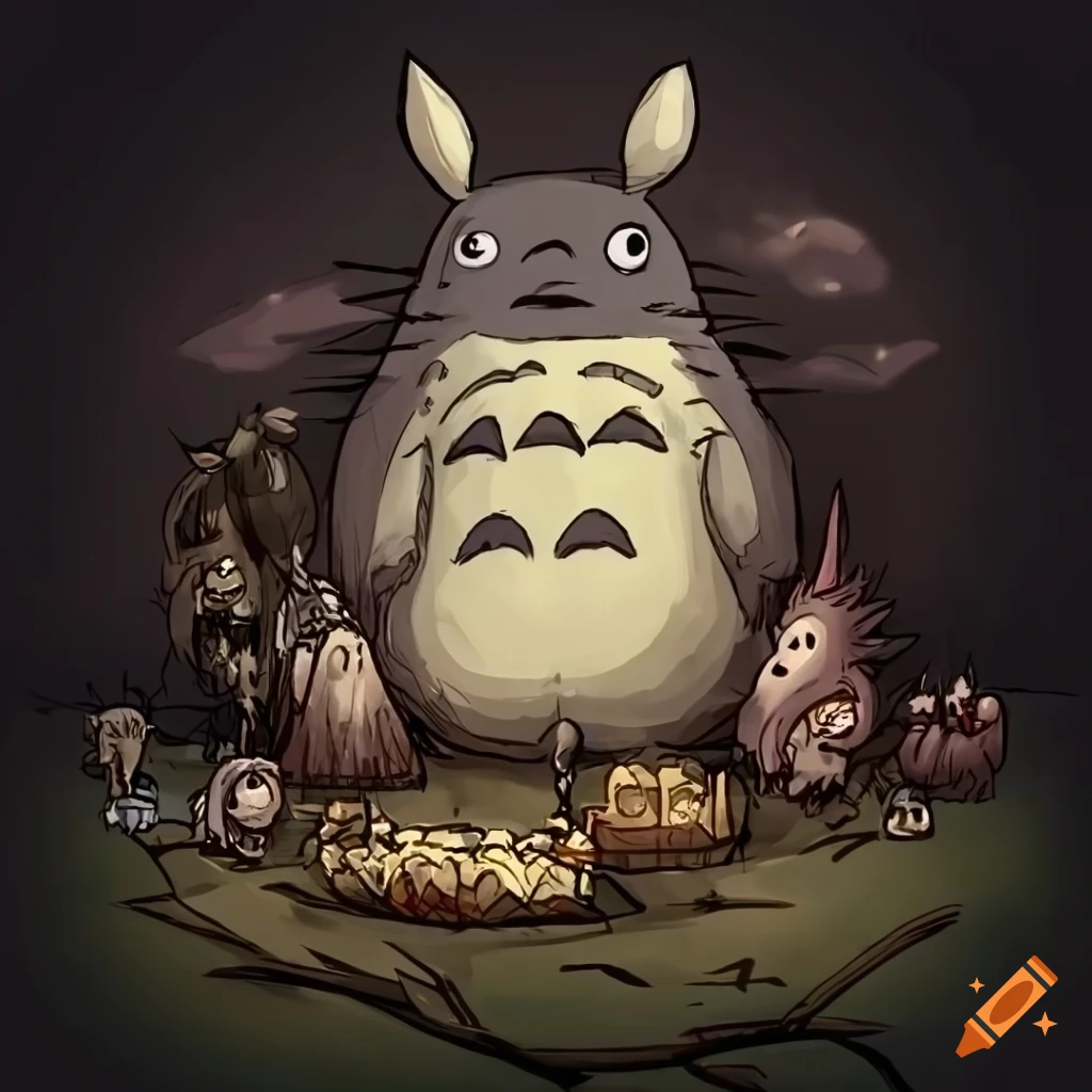 Totoro With Leaf On Head