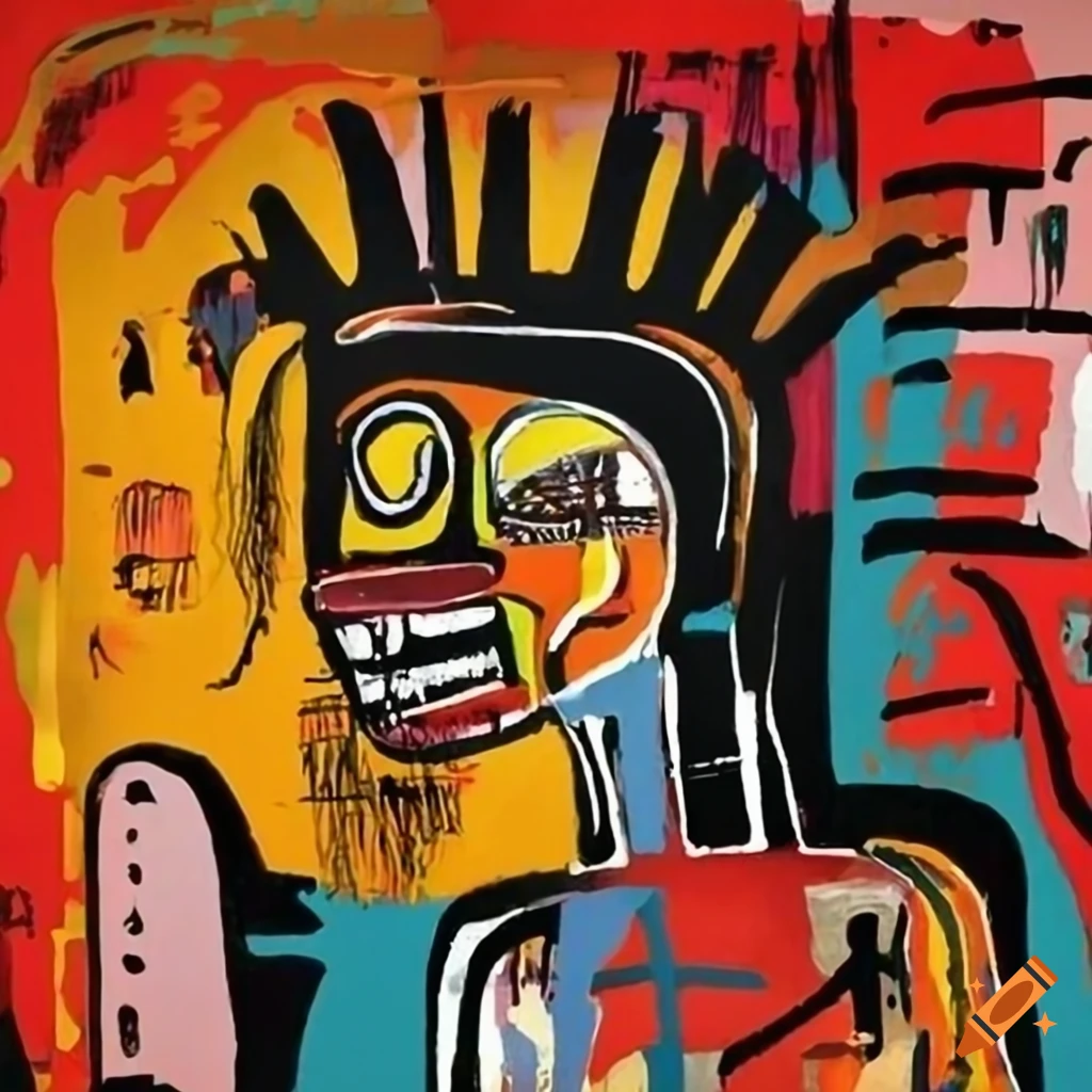Basquiat symbols painting african schématique animals women style ...