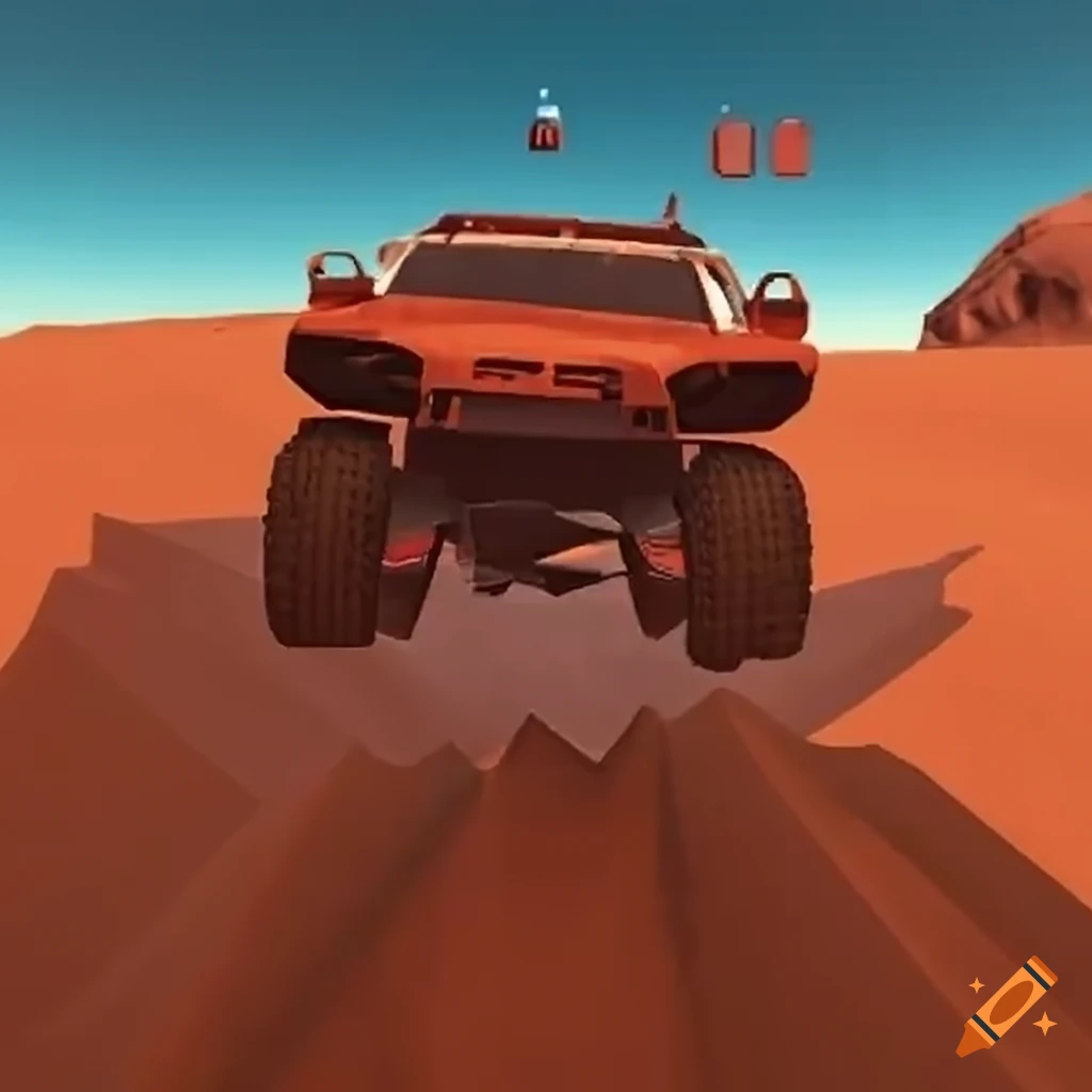 Gameplay screenshot of playstation 1 offroad racing video game on a ...