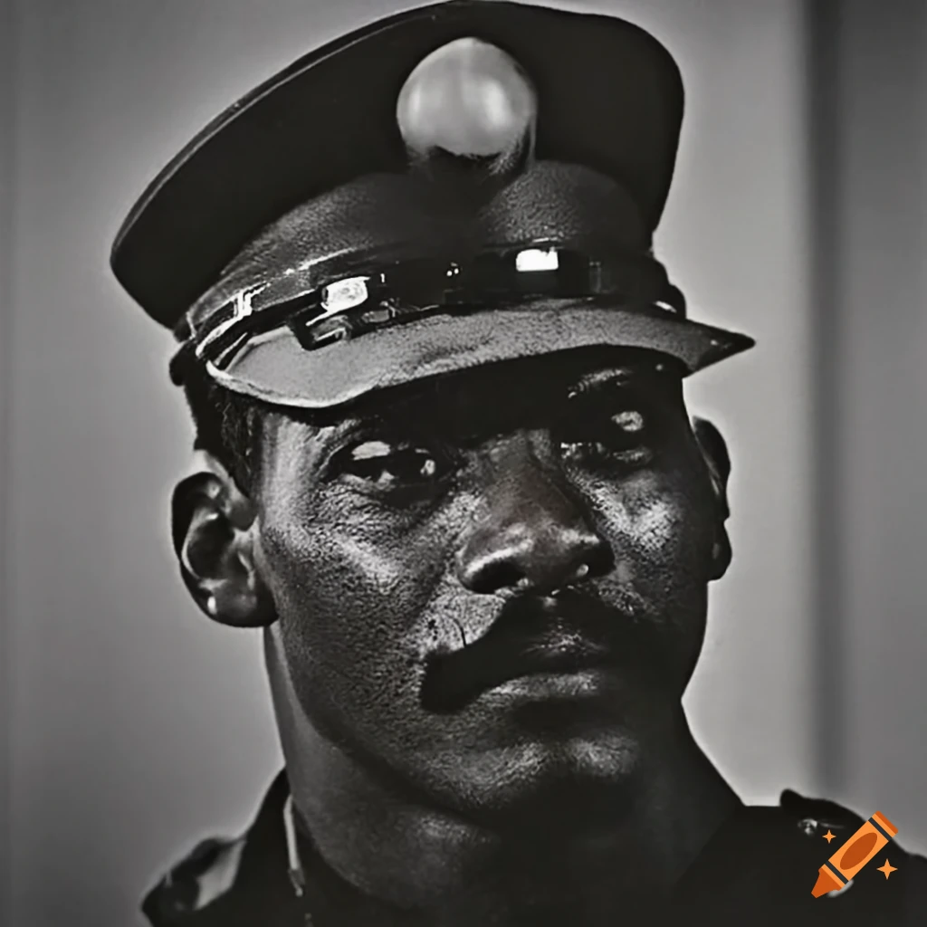 SWAT 1980's, african american, action hero, mustache on Craiyon