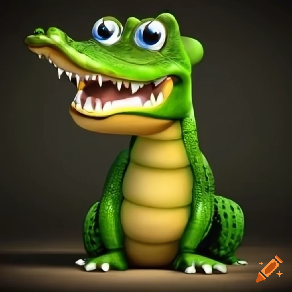 Animated crocodile on Craiyon