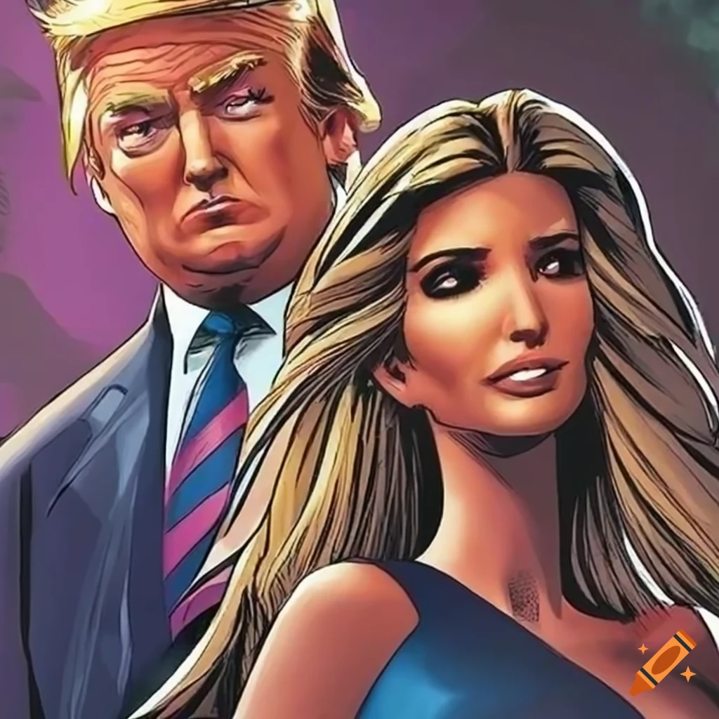 Donald trump and ivanka comic book on Craiyon