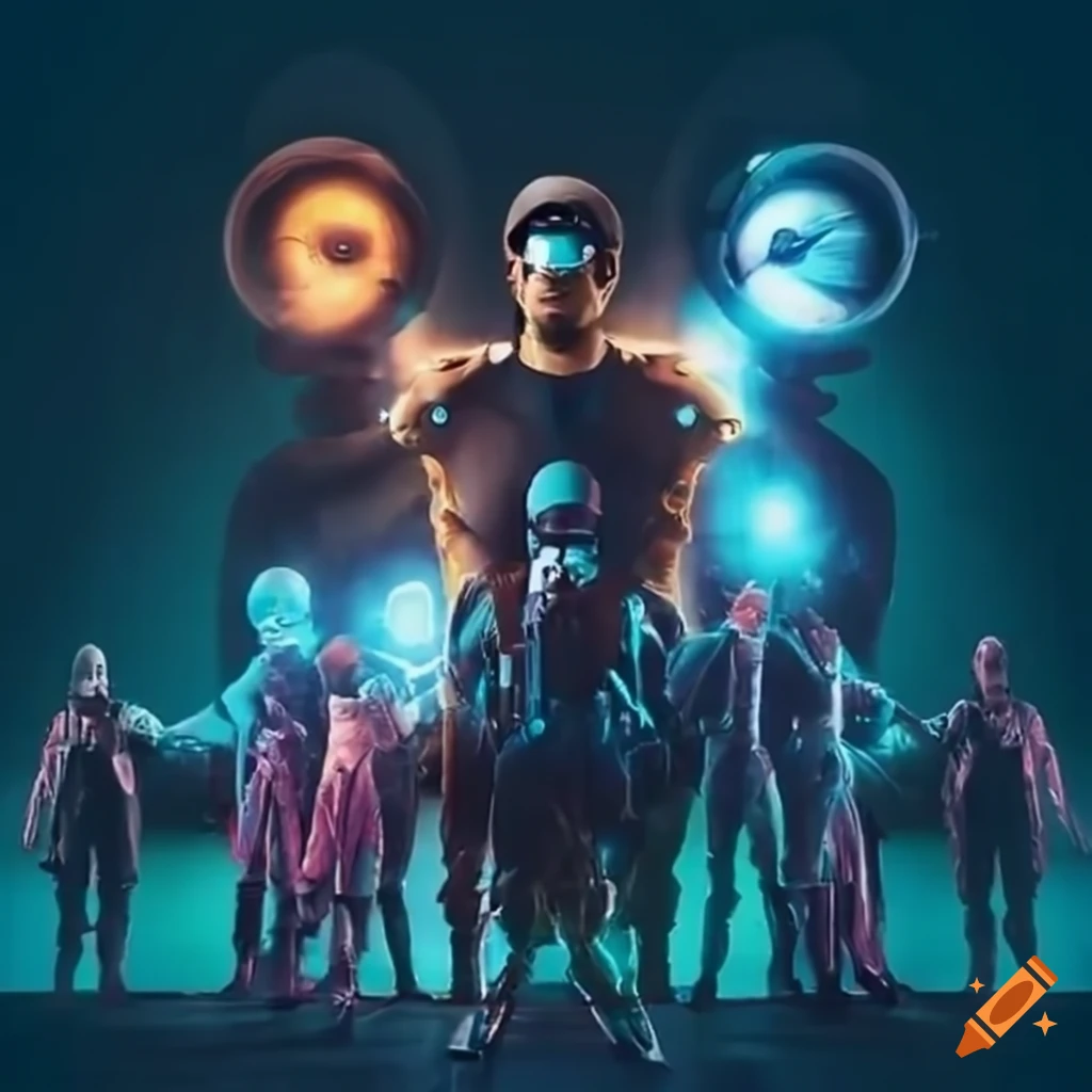 Innovation squad four members men on Craiyon