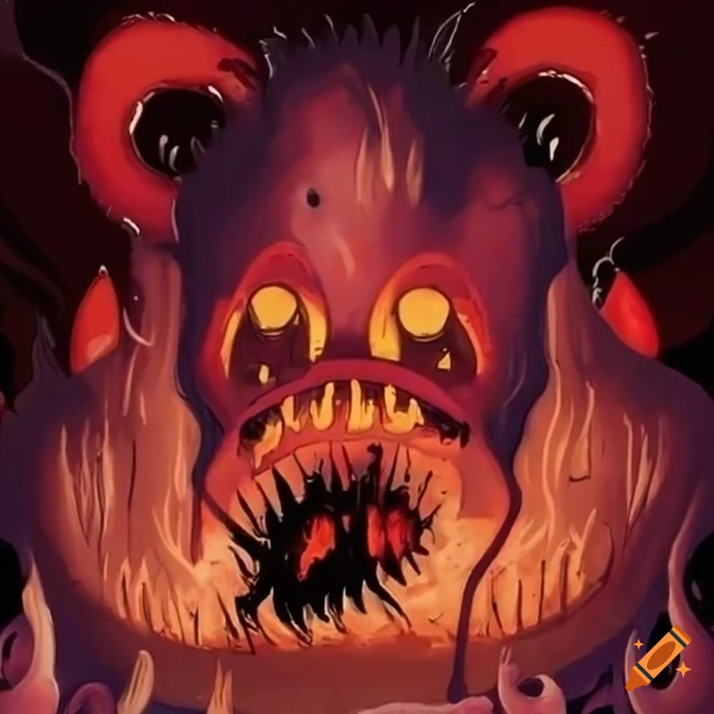 Medieval depiction of hell featuring the characters from adventure time ...