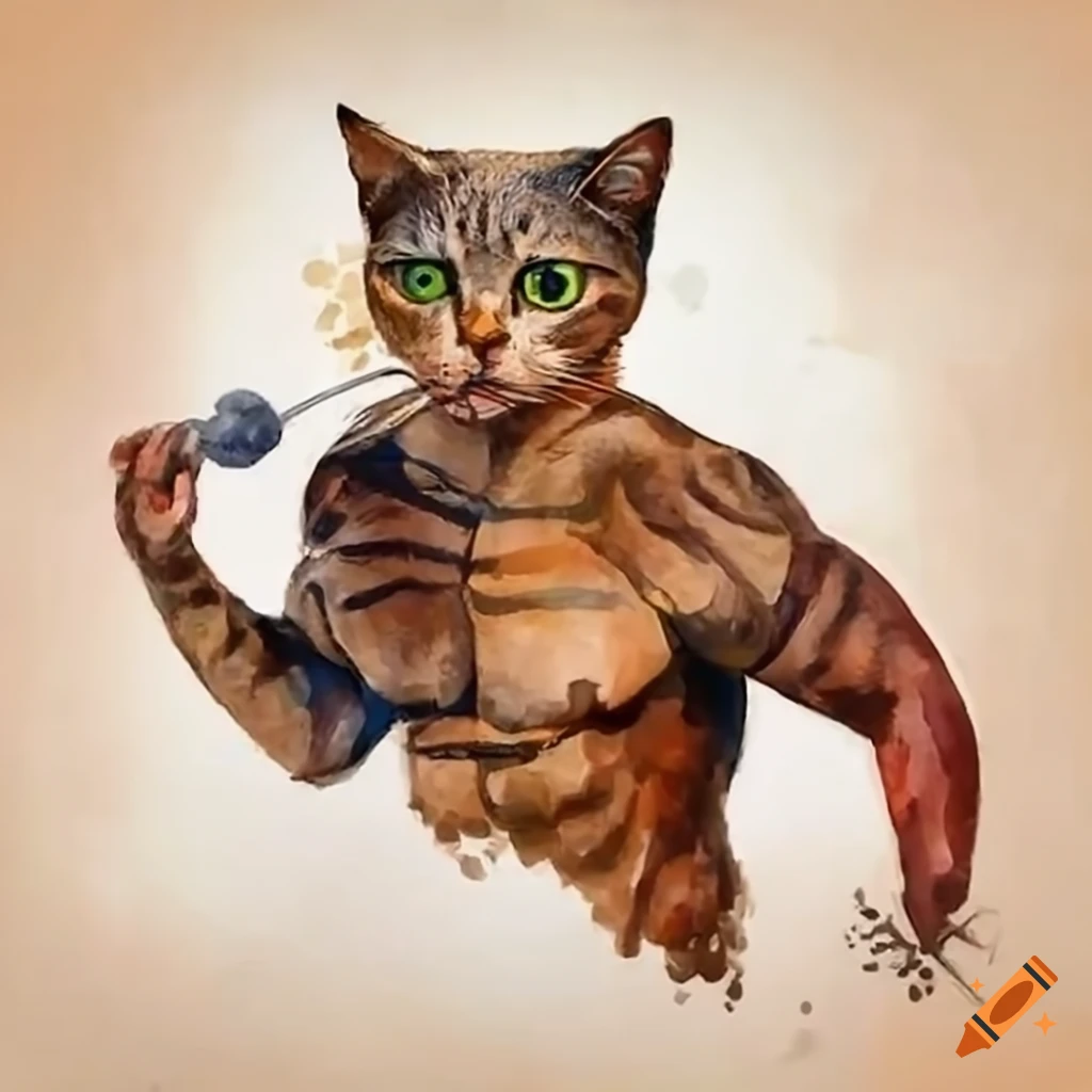 Cat bodybuilder