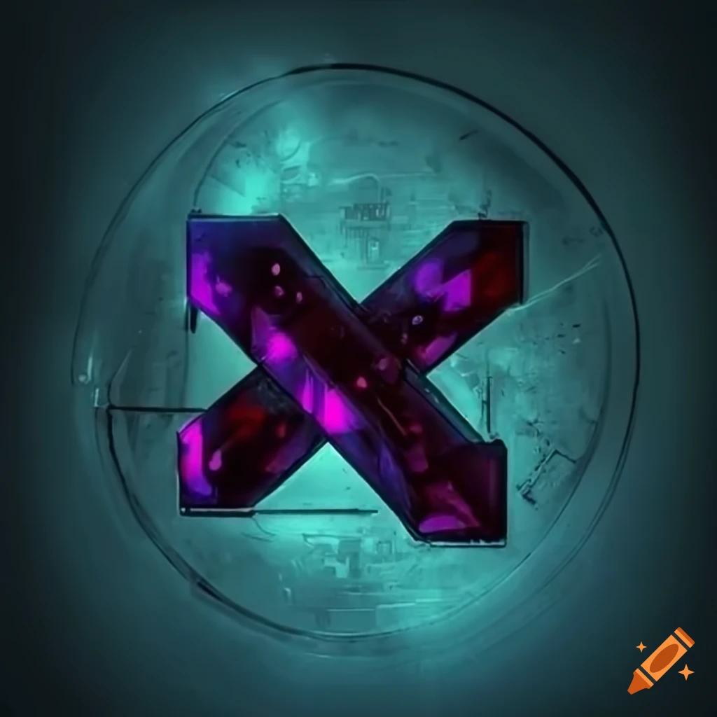 The letter x in a cyberpunk style on Craiyon