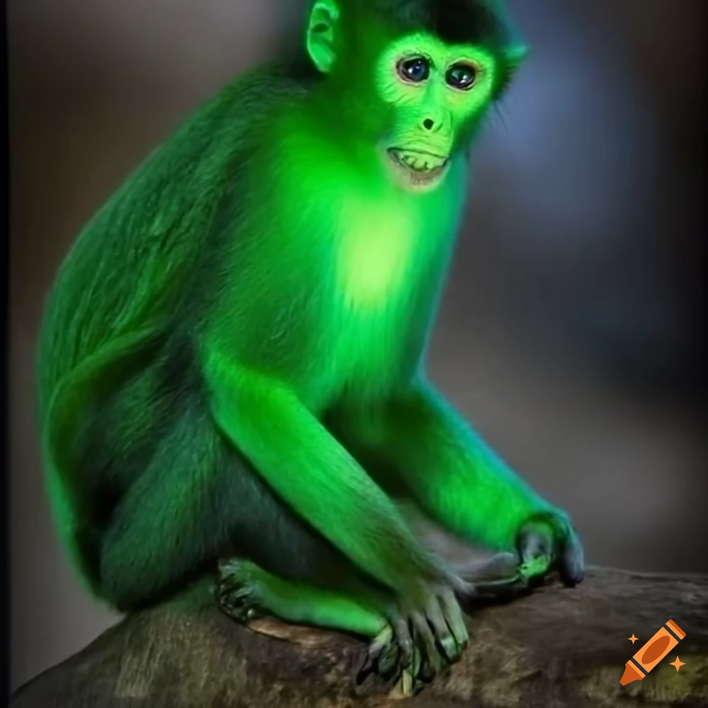 Andi, the glowing monkey on Craiyon