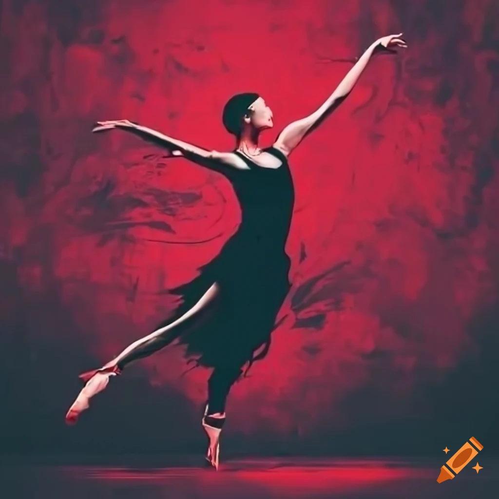 An artistic background for a dance brand's 8th anniversary in red ...