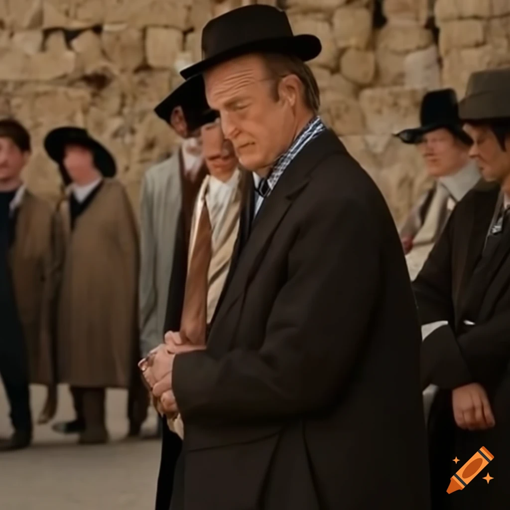 Saul goodman praying on the western wall