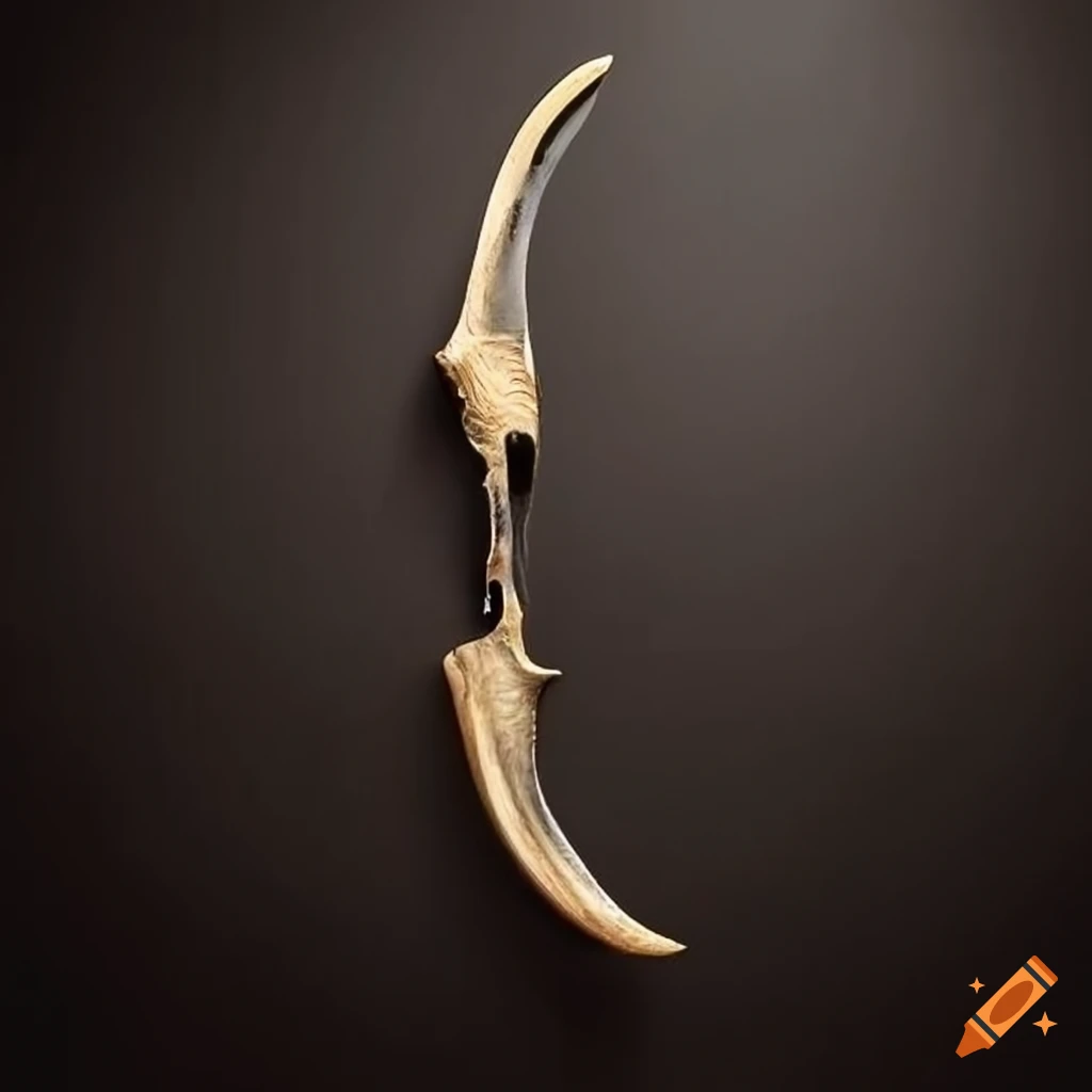Longbow made out of a boar fang
