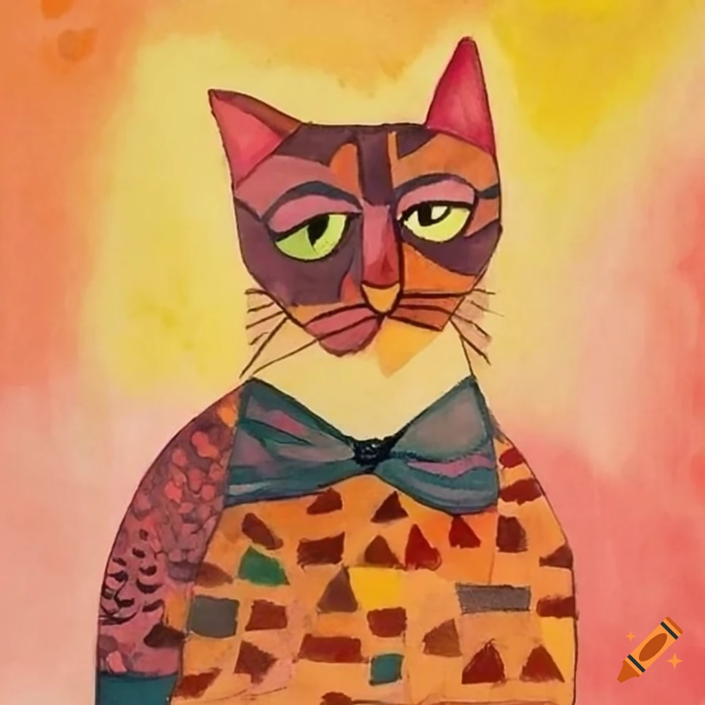Katze liest ein buch by paul klee and julian freund