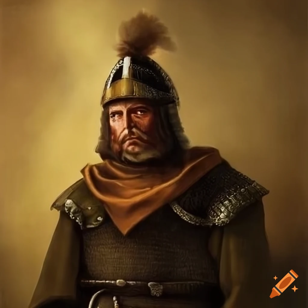 General of the medieval army portrait on Craiyon