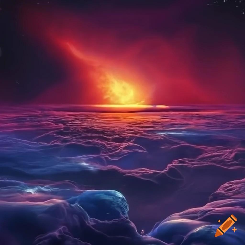 Space sunset
