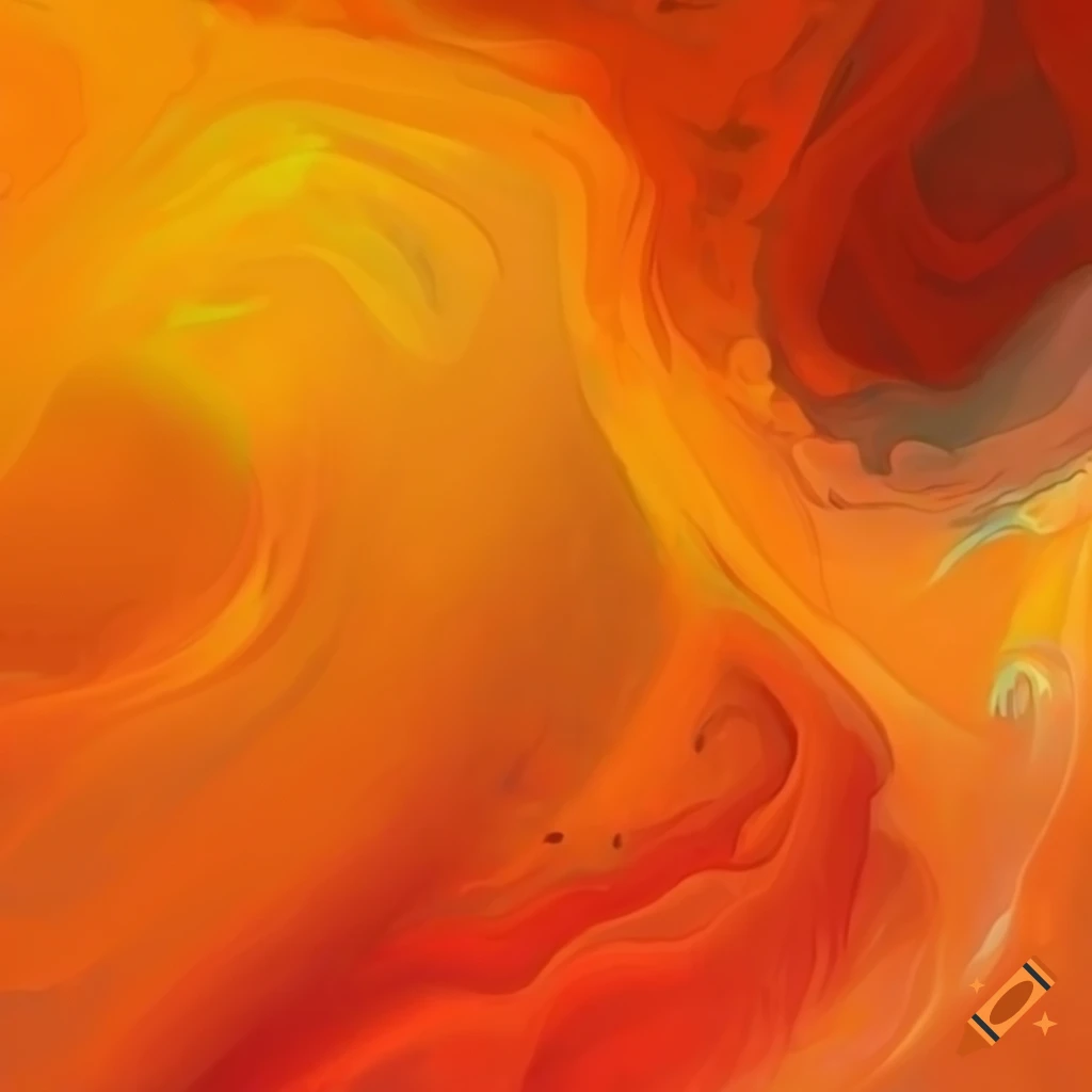 Abstract drawing with orange background