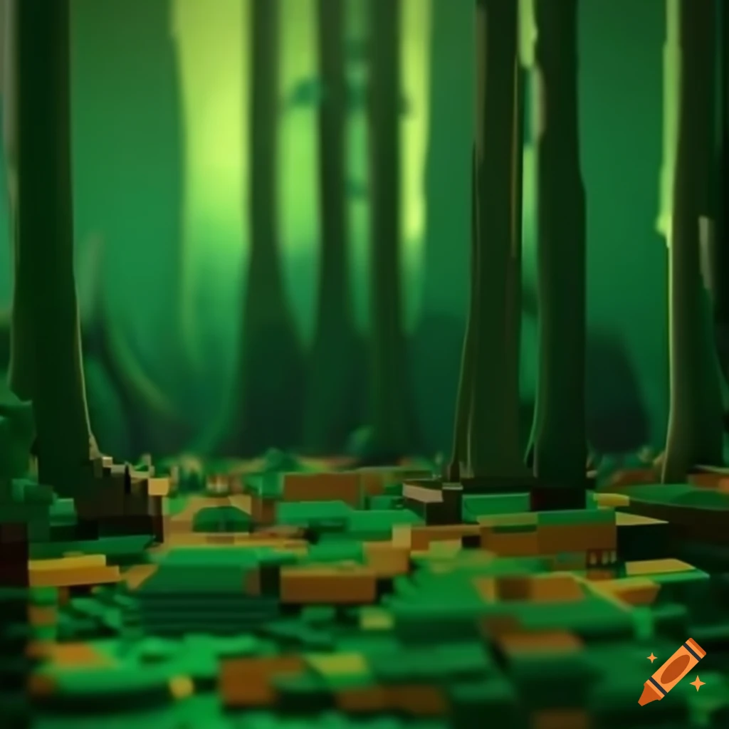 Lego realistic forest background on Craiyon