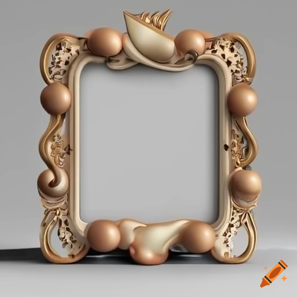 3d cartoonish photo frame