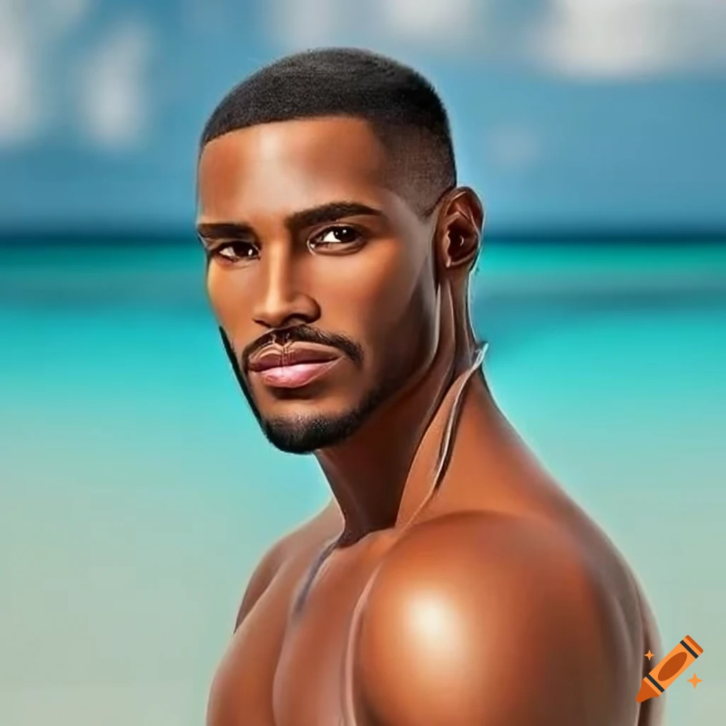 Handsome caribbean man on Craiyon