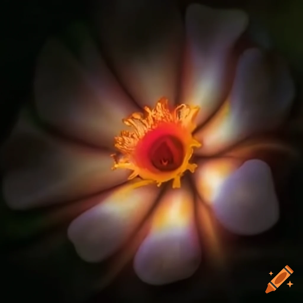 Flower looking like a fish emerges from the ground