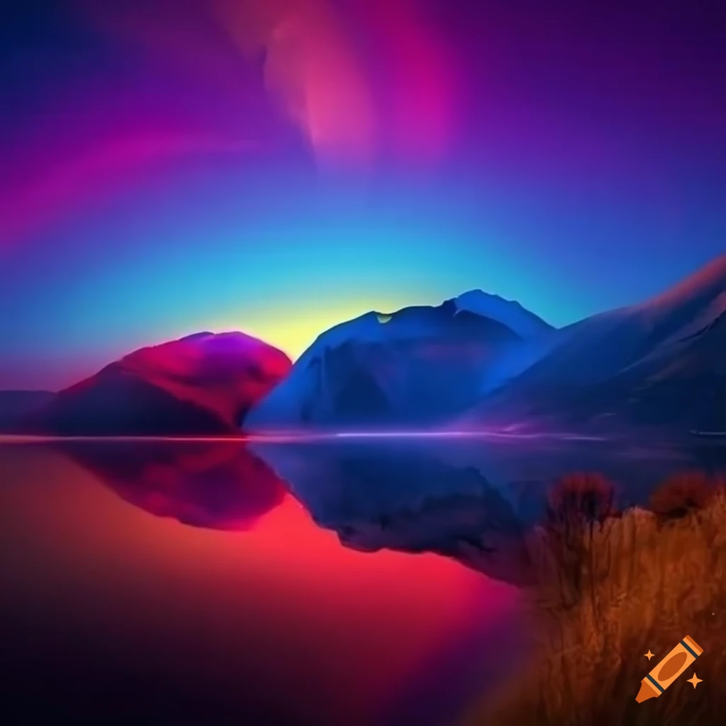 A mesmerizing landscape with vibrant colors and magical atmosphere