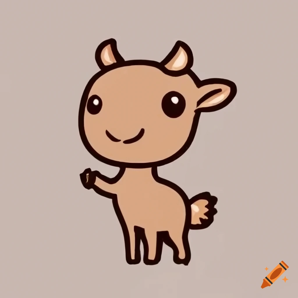 Simple chibi goat on Craiyon
