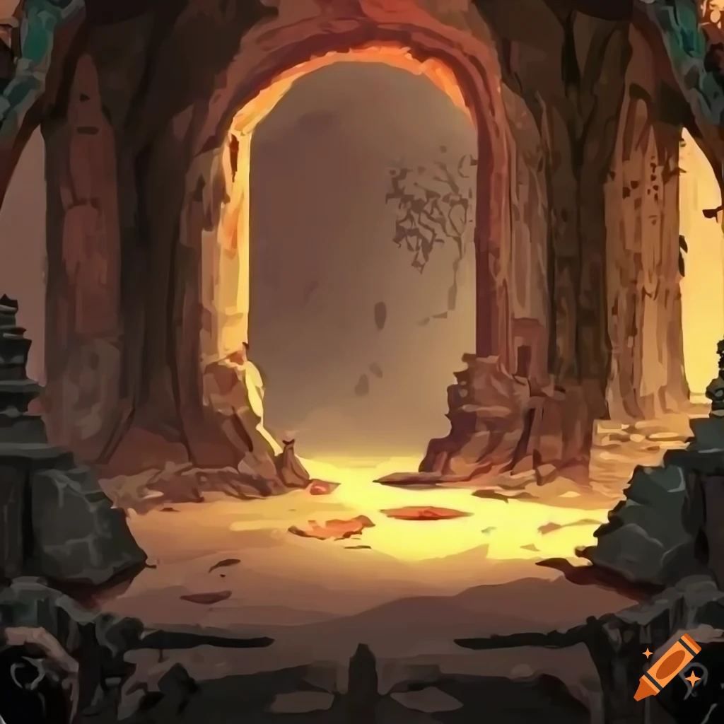 Ancient ruins 2d videogame background