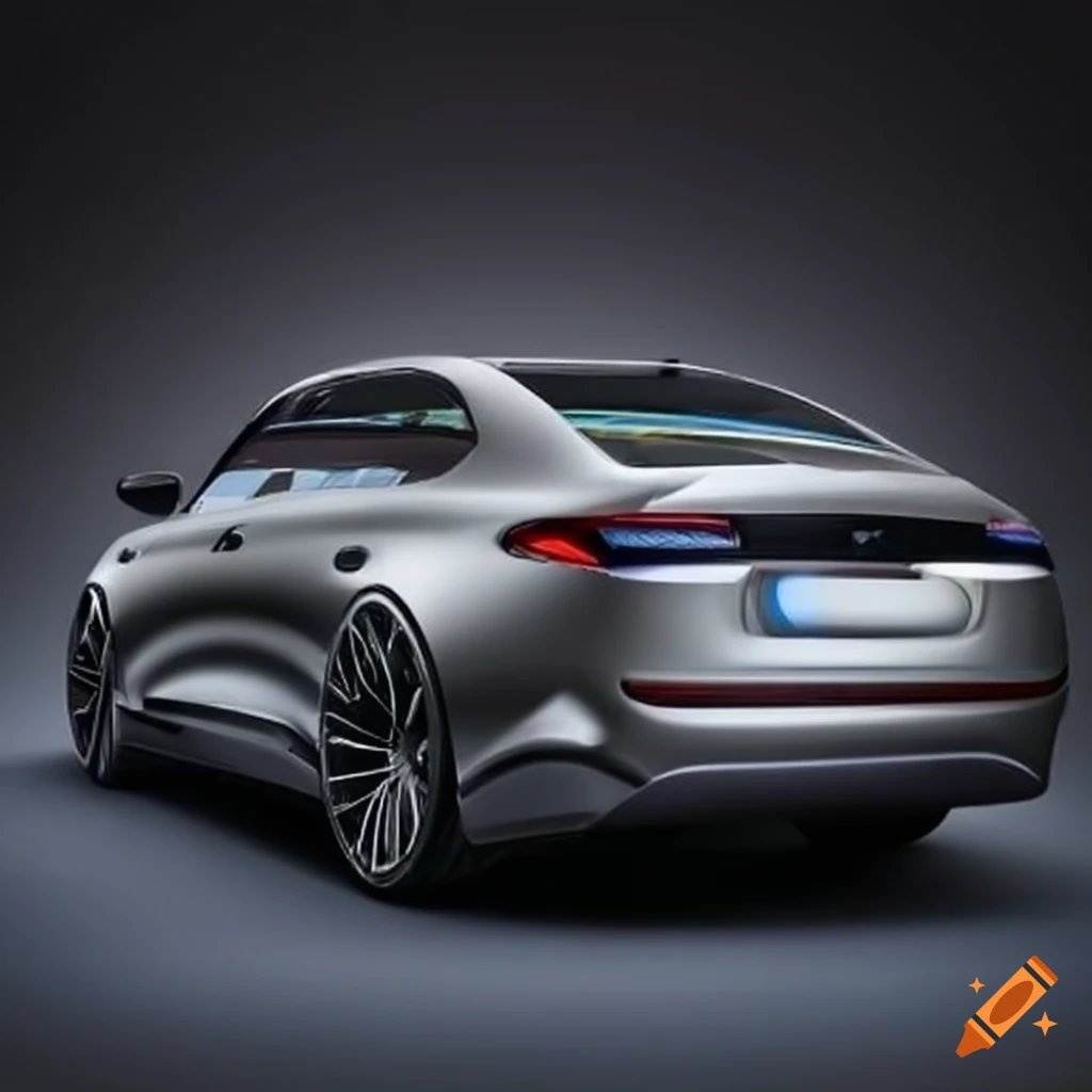 Futuristic sedan car on Craiyon