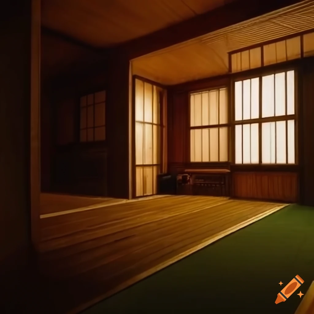 Japanese house liminal space on Craiyon