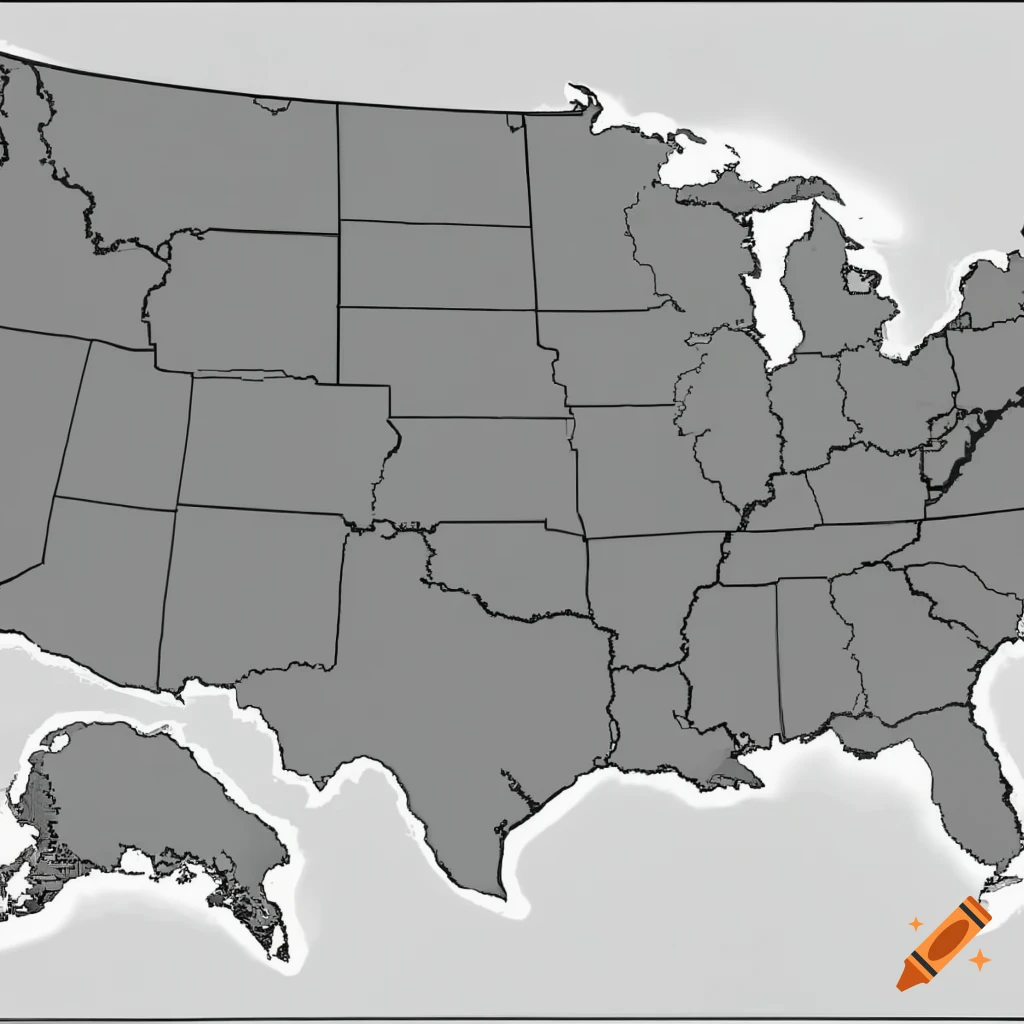 Detailed map of the united states and united kingdom