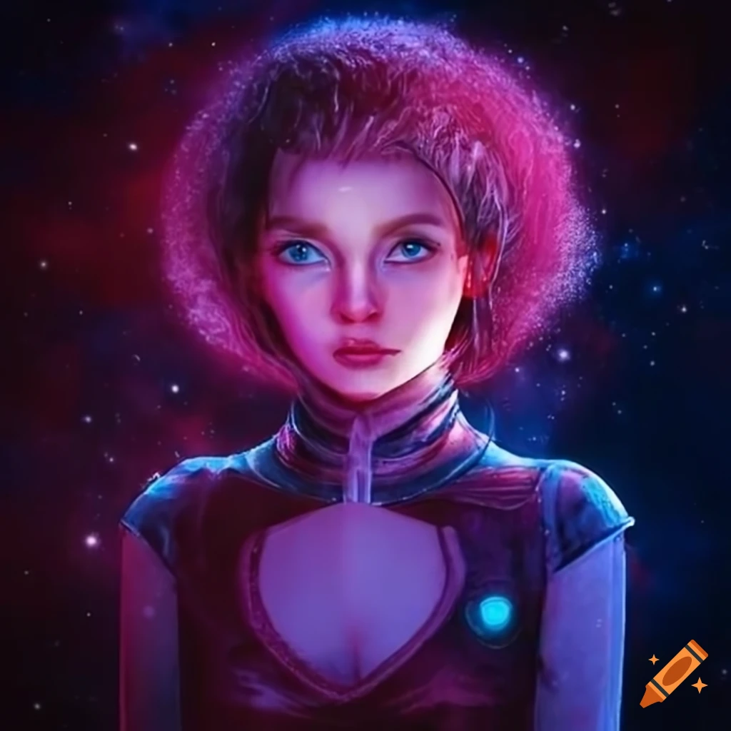 Girl in space
