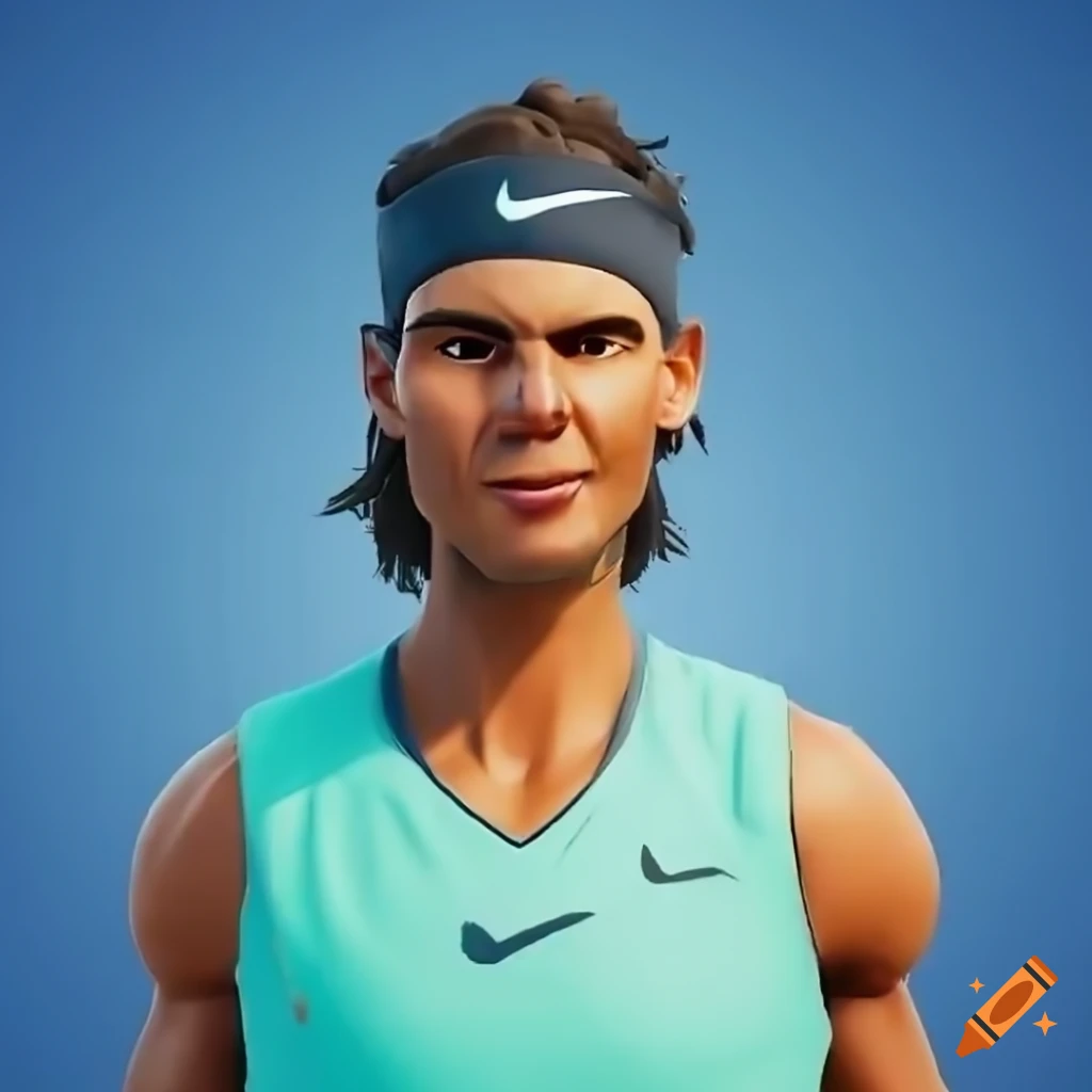 Rafael nadal fortnite skin cartoon friendly smiling 8k resolution ...