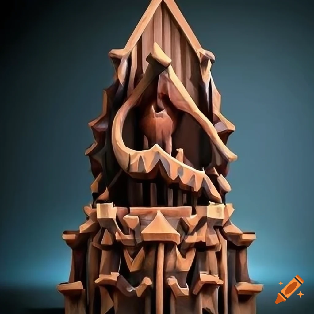 ‘Architectural Stave carving’-Style, Zelda Boss game sculpture ...