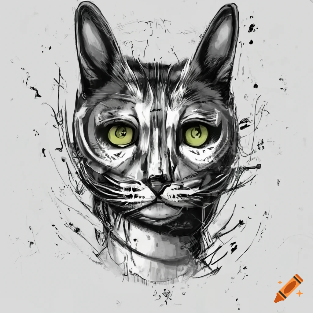 Cyborg cat on Craiyon