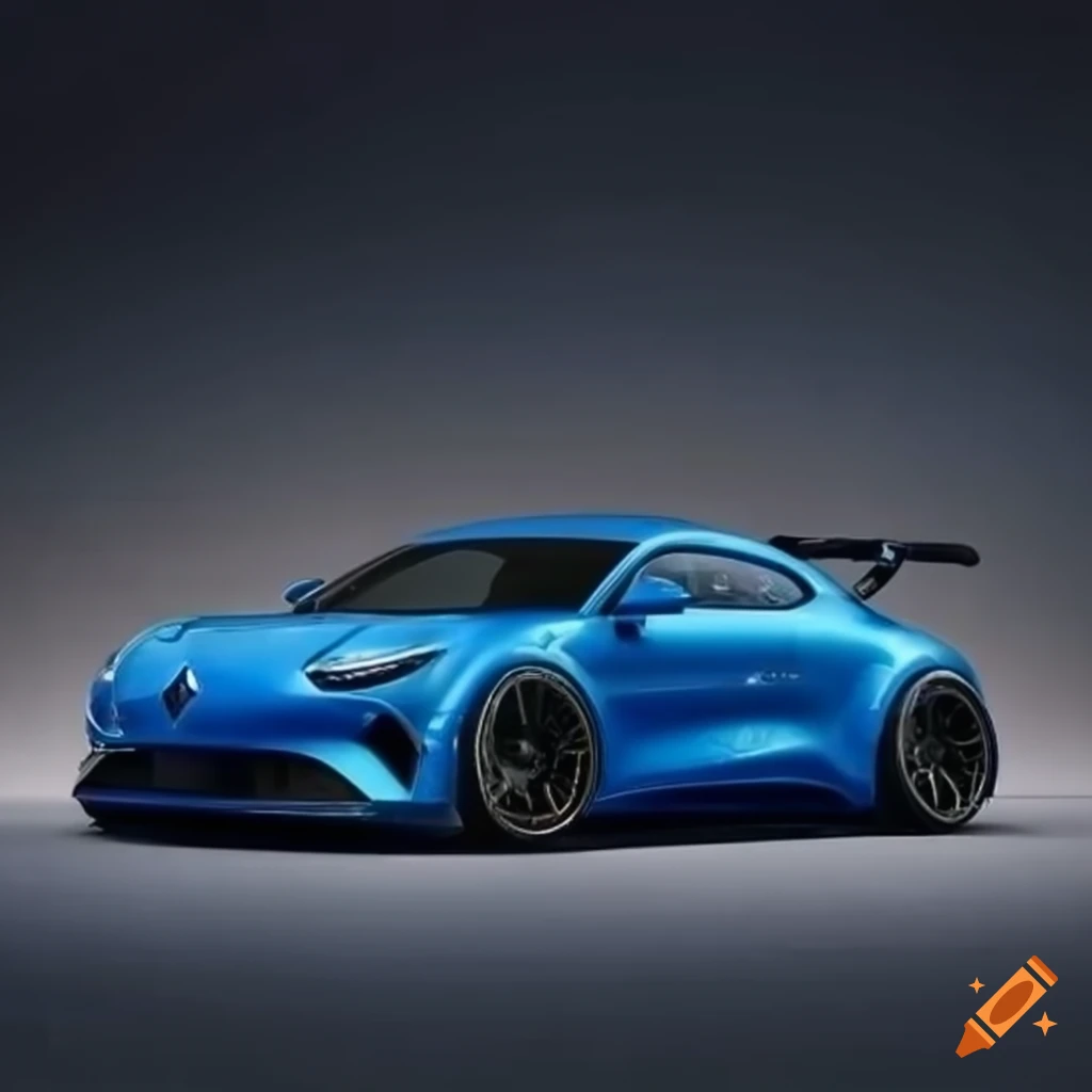 A modified Renault Alpine a110 2023 with lowered suspension on Craiyon