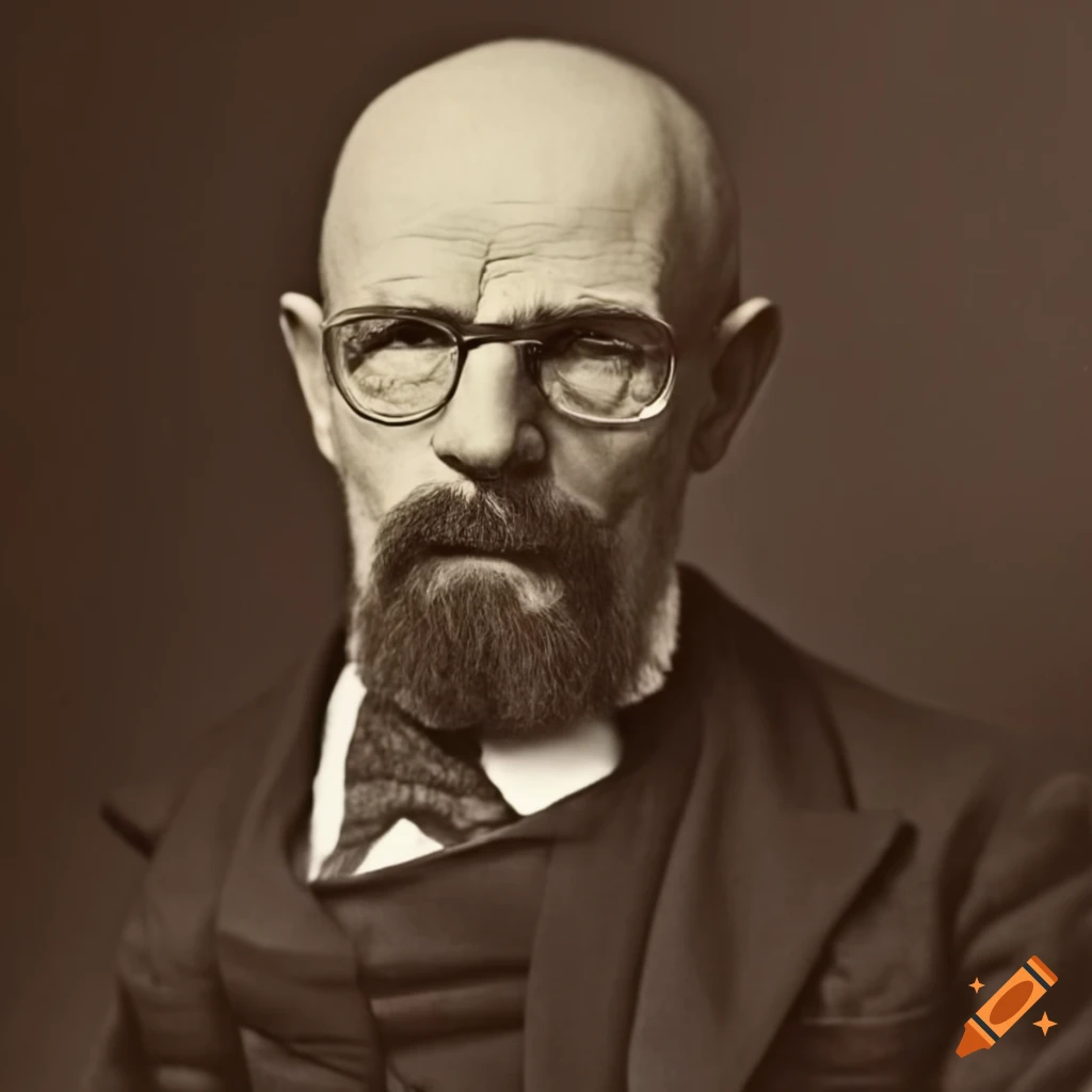 Portrait of walter white if he was alive in the 1800s