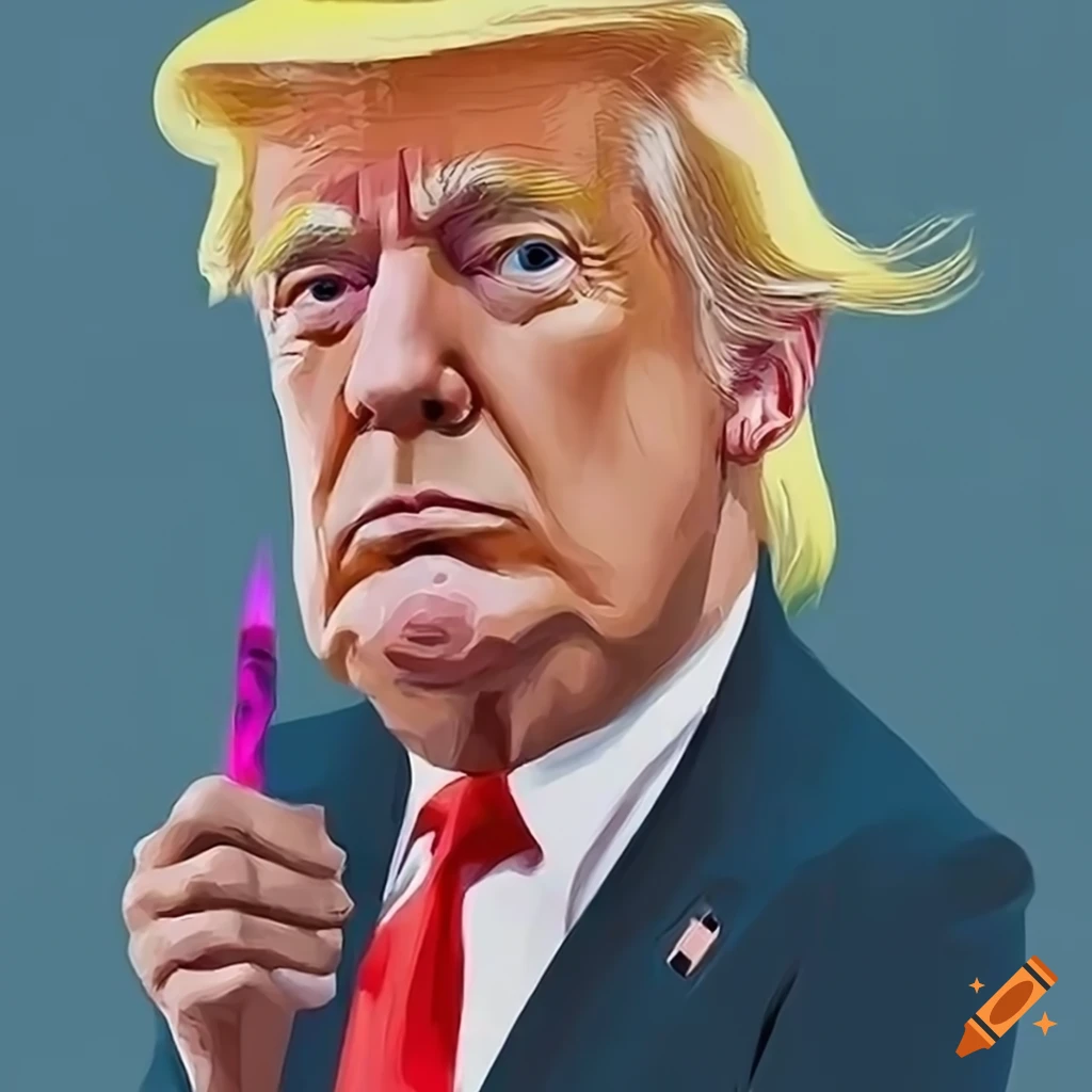 Donald trump loves russia, digital art