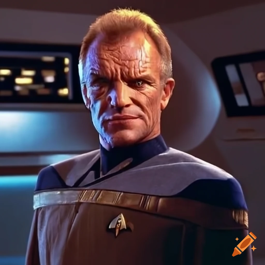 Sting sitting in the captain's chair of the starship Enterprise, from ...