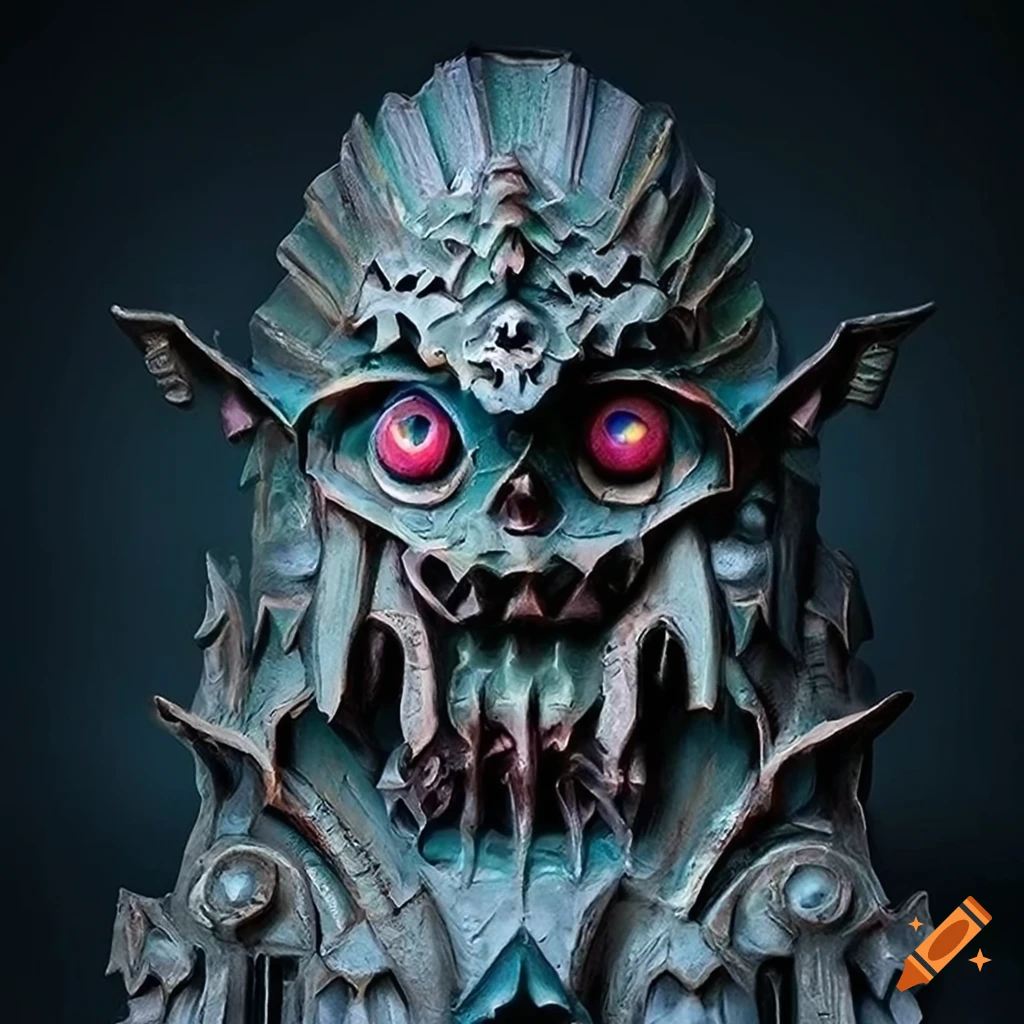 ‘Architectural Stave carving’-Style, Zelda dungeon boss sculpture ...