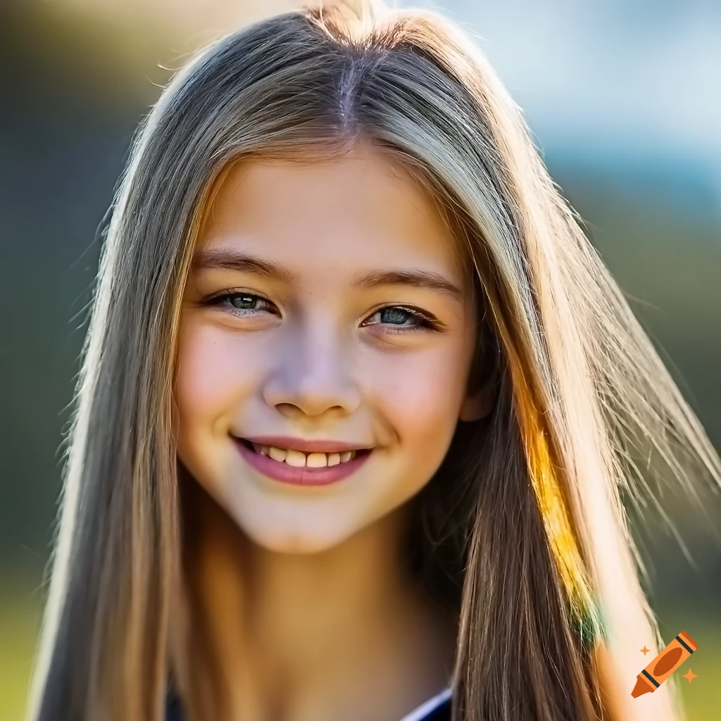 French Beauty In Love Under The Sun Jade Green Eyes Shy Smile 14yo