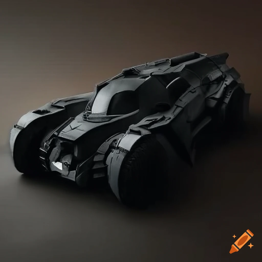 Slim bulky military style Batmobile on Craiyon