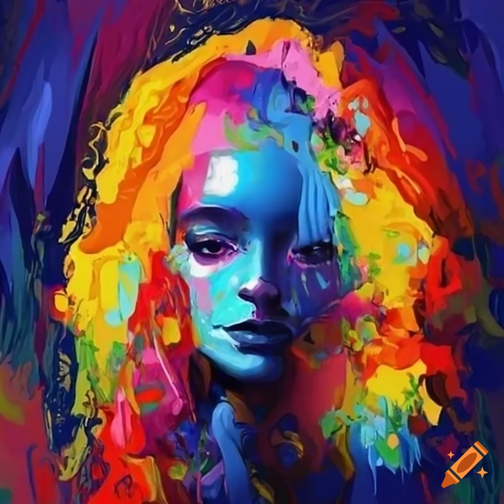 Future art drawing techniques colorful on Craiyon