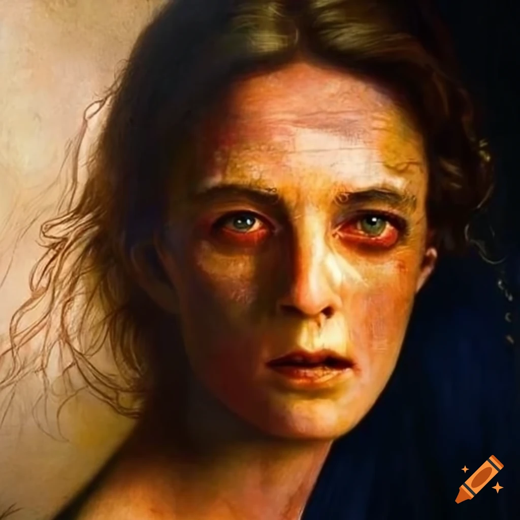 Award winning portrait of a fragile woman with immaculate features ...