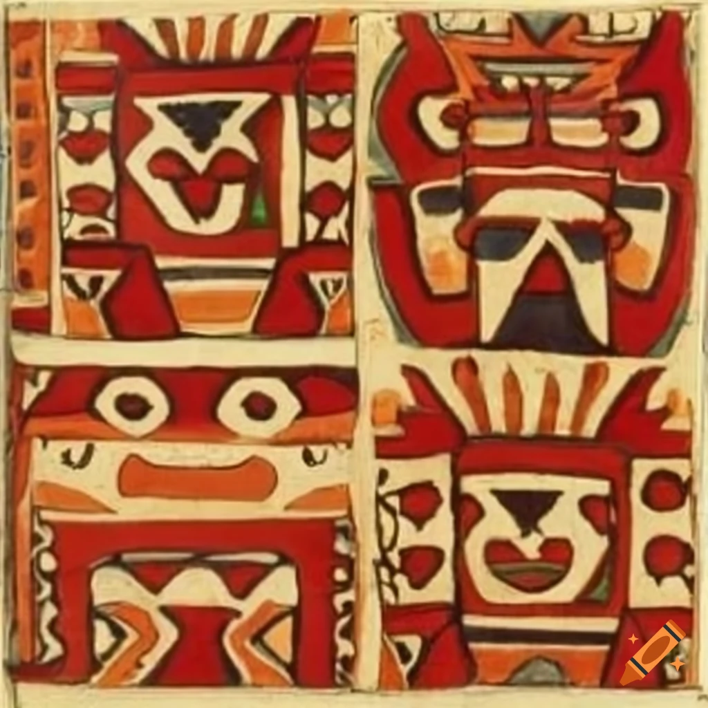 Pre-columbian patterns on Craiyon