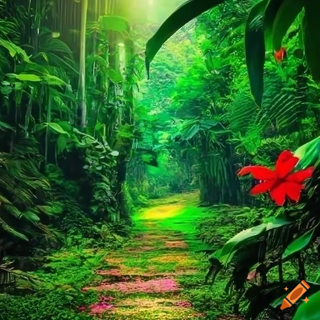 Captivating emerald green jungle: immerse yourself in the serenity of ...