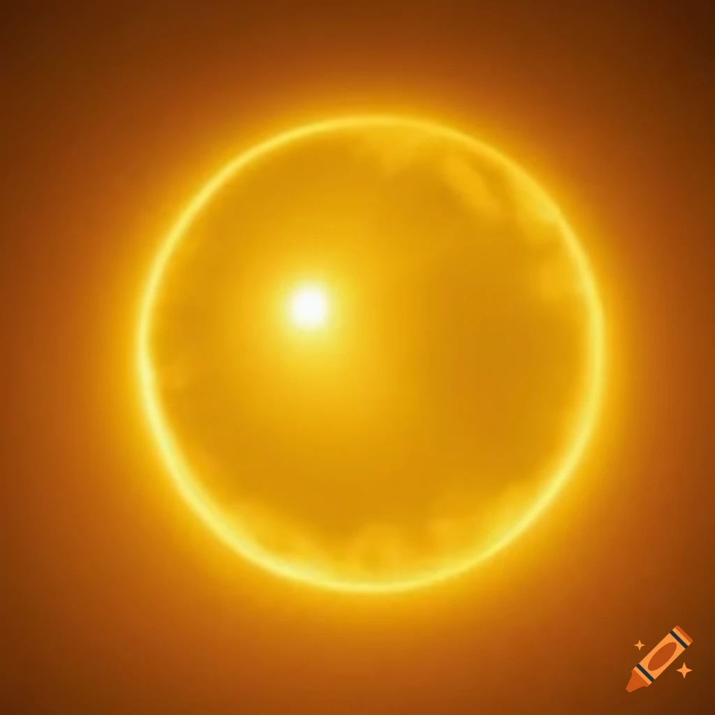 A bright yellow sun