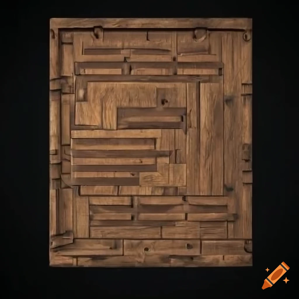 Textured wooden ui panel for medieval-themed game design