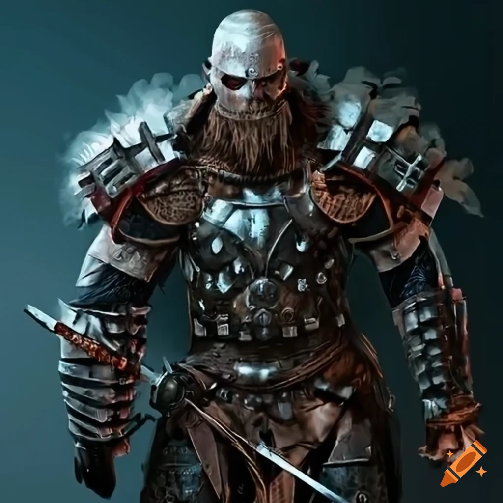 Medieval tech cyber machine warrior barbarian soldier knight on Craiyon