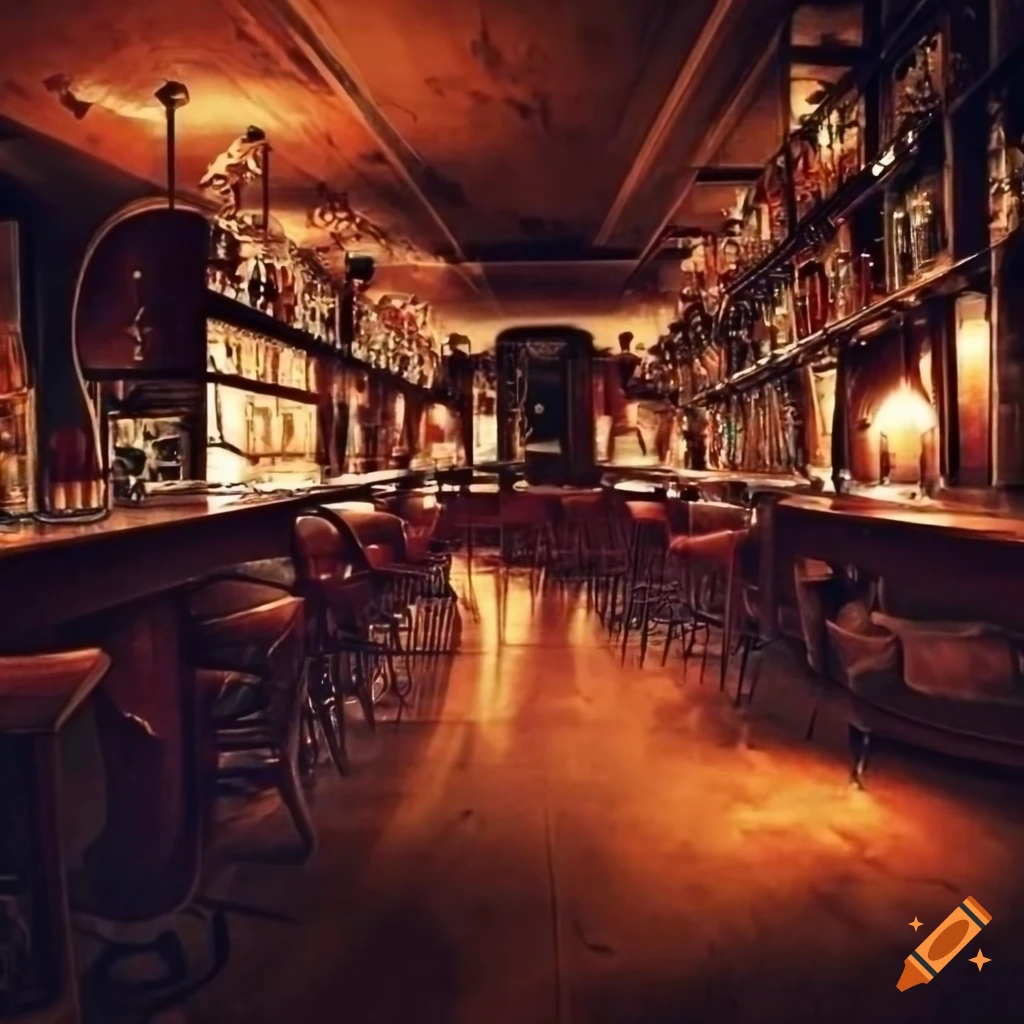 A classy bar setting, pictured in a way that we can photoshop two ...