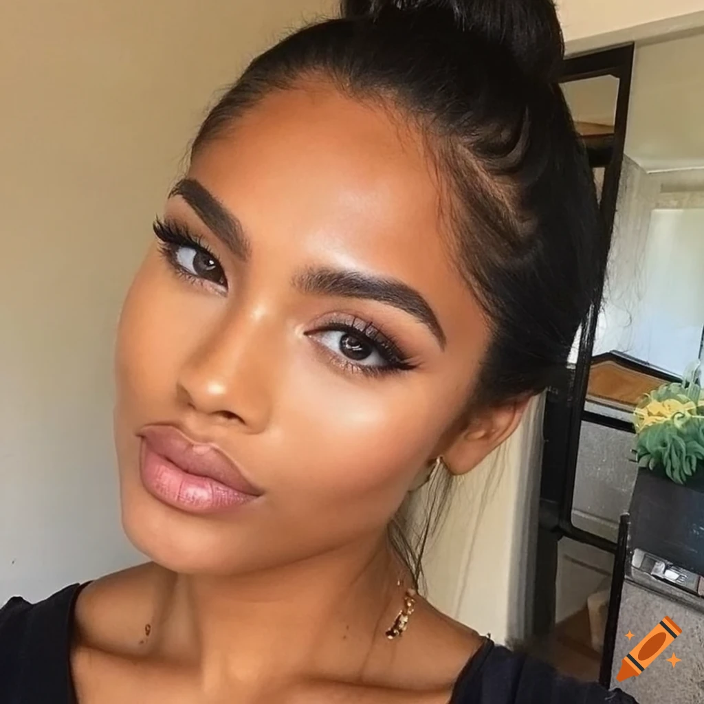 No makeup, bare face, natural skin, woman, resembling "Panam Palmer ...