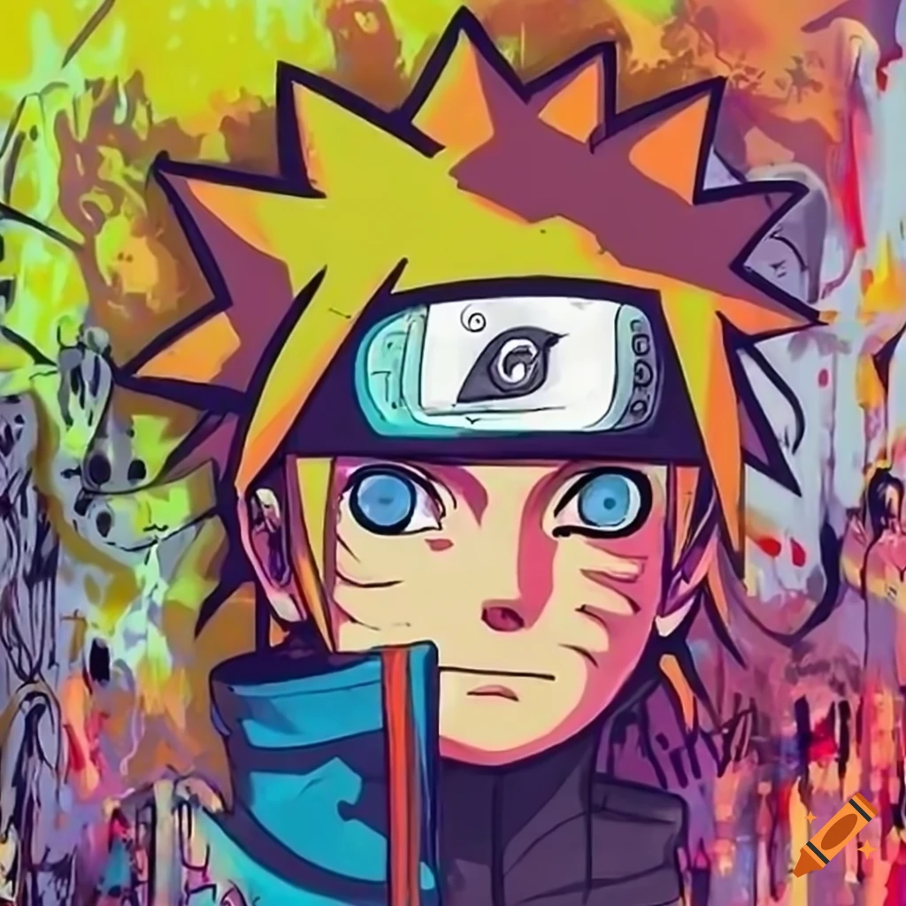Naruto in graffiti style on Craiyon