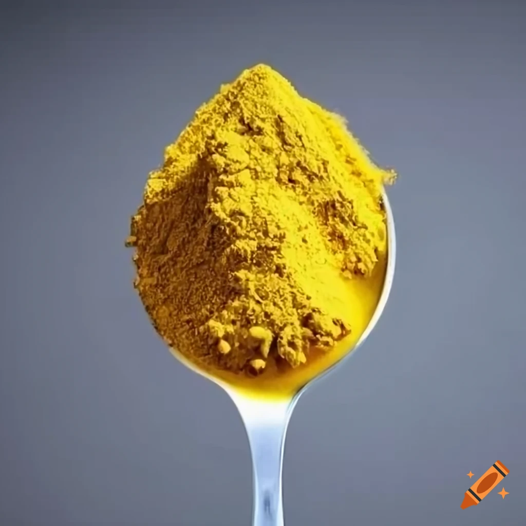 Tablespoon with some yellow powder